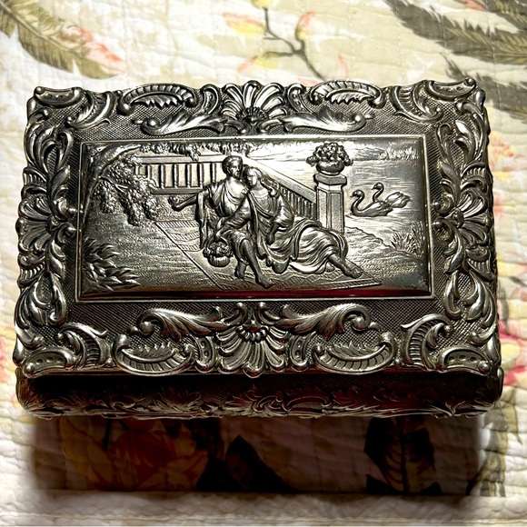 Storage & Organization | Vintage Trinket Box Rectangle Footed Marked ...